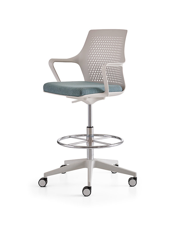 Flat White High Office Chair | Zivella Office Furnitures